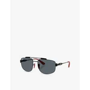 Ray-ban Square Frame Metal Sunglasses - Black