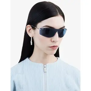Ray-ban Irregular-frame Metal Sunglasses - Silver