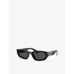 Miu Miu Rectangular-frame Acetate Sunglasses - Black