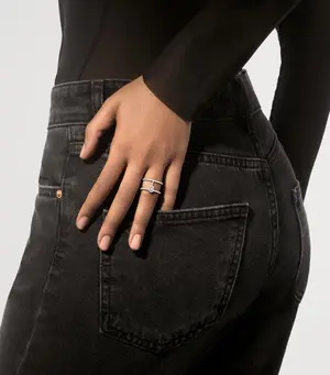 Messika Glam'azone White Gold Diamond Pavé Ring