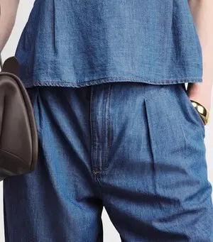 Paige Drawstring Ingrid Wide-leg Jeans - Blue