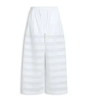 Alaïa Cotton Poplin Open-work Trousers