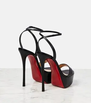 CHRISTIAN LOUBOUTIN Loubi Queen Alta 150 Leather Platform Sandals