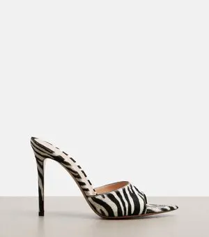 GIANVITO ROSSI Elle Zebra-print Calf Hair Mules