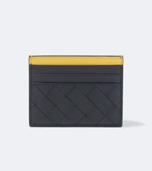 Bottega Veneta Intrecciato Leather Card Holder - Black
