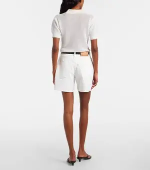 Stella McCartney Cotton Denim Shorts With Detachable Chain Detail