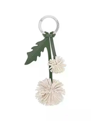 Longchamp Dandelion Motif Keyring - Silver