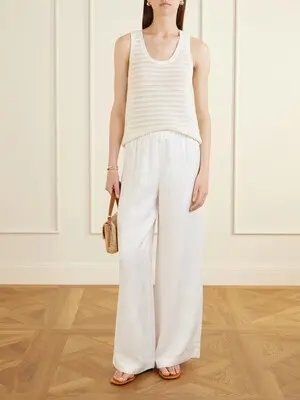 ANINE BING Roslyn Woven Wide-leg Trousers