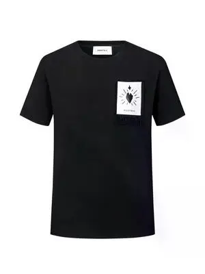 PORTS V Heart-patch Frayed T-shirt