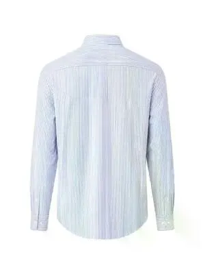 Hartford Striped Seersucker Shirt - Blue