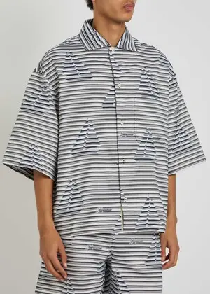 Jacquemus La Chemise Plage Striped Jacquard Cotton Shirt