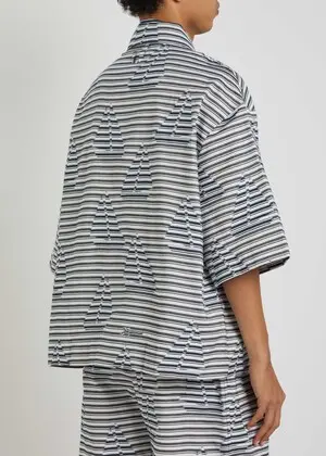 Jacquemus La Chemise Plage Striped Jacquard Cotton Shirt
