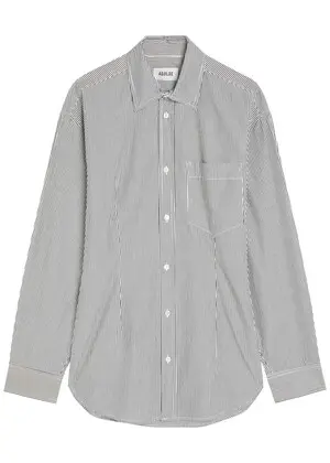 AGOLDE Striped Cotton-poplin Shirt