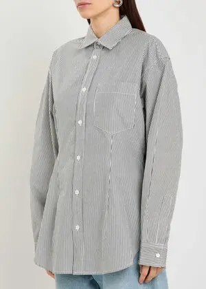 AGOLDE Striped Cotton-poplin Shirt