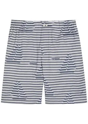 Jacquemus Le Short Caleçon Striped Jacquard Cotton Shorts - Multicoloured