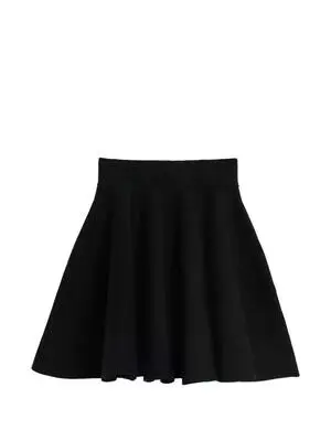 AMI Paris Cotton Godet Skirt - Black