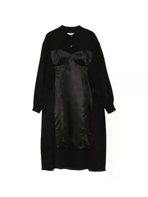 Undercover Satin-panelled Layered Dress