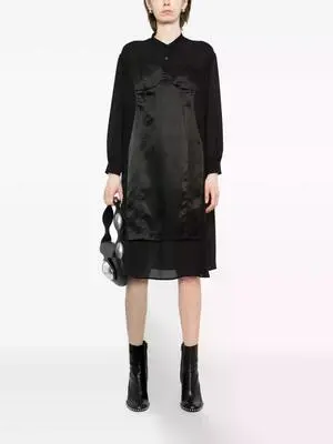 Undercover Satin-panelled Layered Dress