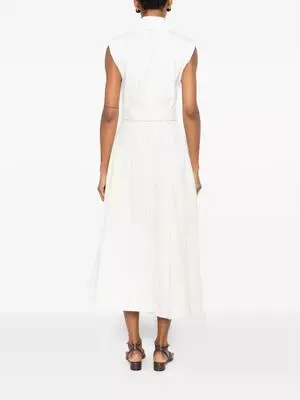 Aje Sleeveless Belted Denim Midi Dress