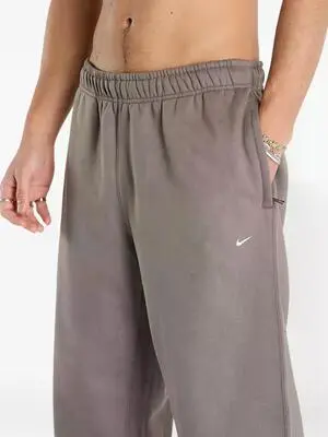Nike Swoosh-embroidered Track Pants - Brown