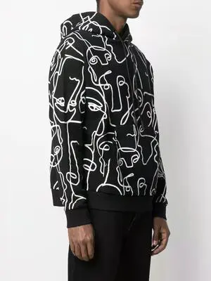 COUNTY OF MILAN All-over Faces Print Hoodie