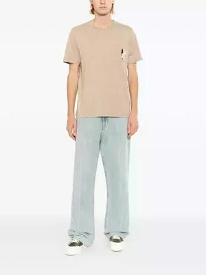 AGNES B. Dino-patch Pocket T-shirt - Brown