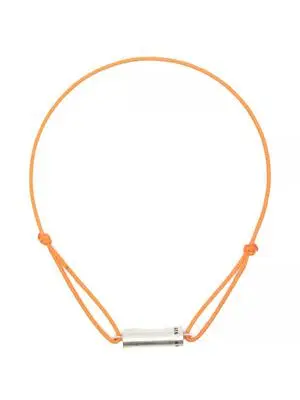 Le Gramme 5g Cable Cord Bracelet In Sterling Silver - Orange