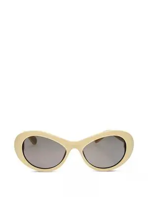 Jacquemus Oval Frame Sunglasses - Neutrals