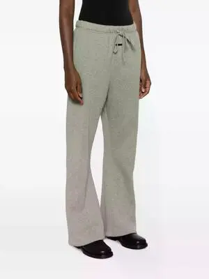 Fear Of God Drawstring Waist Flared Cotton Track Pants - Grey