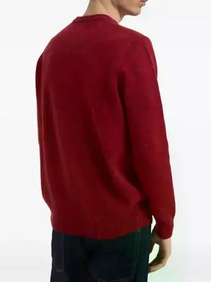 Barbour Logo-embroidered Flecked Crew Neck Sweater