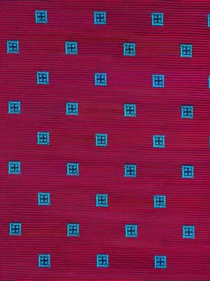 Kiton Geometric Print Silk Neck Tie - Red