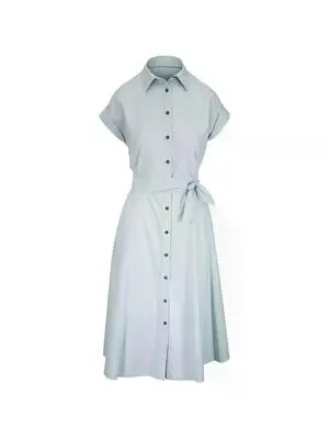 Kiton Belted Button-down Midi Dress - Green