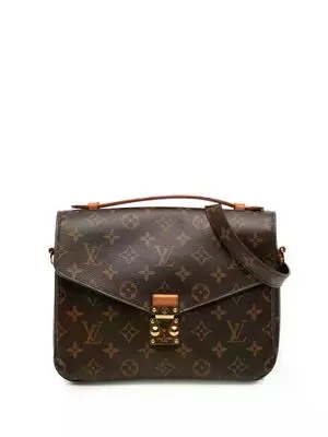 LOUIS VUITTON Monogram Pochette Metis Satchel - Brown