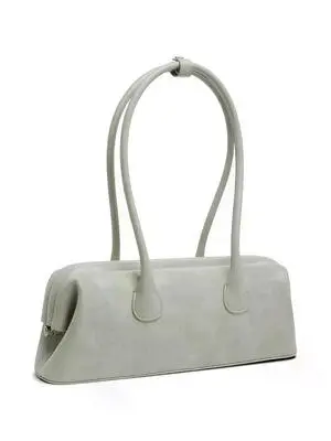 OSOI Boat Wide Leather Shoulder Bag - Grey