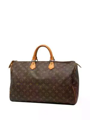 LOUIS VUITTON Monogram Speedy 40 Boston Bag - Brown