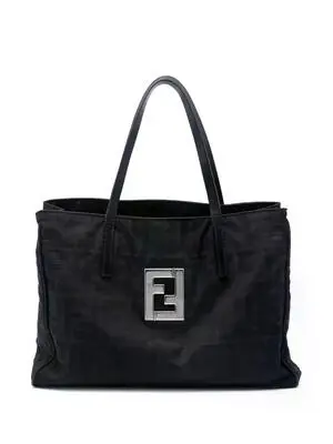 Fendi Zucca Canvas Tote Bag - Black