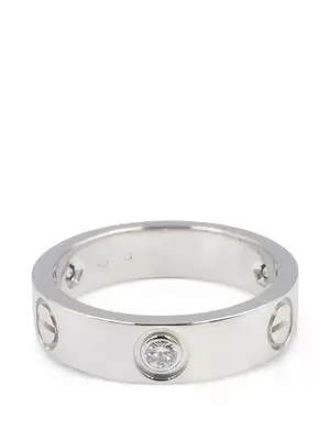 Cartier 18kt White Gold Diamond Love Ring - Silver