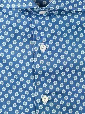 Fedeli Floral-print Shirt - Blue