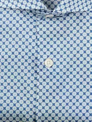 Fedeli Geometric-print Button-up Shirt