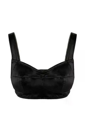 CONTESSA MILLS Seraphim Satin-finish Bra - Black