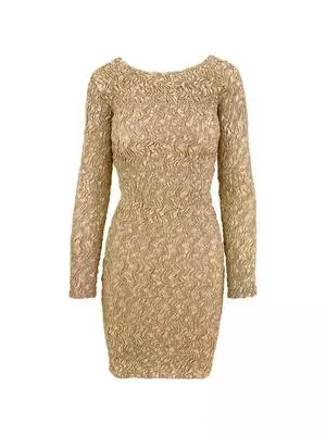 CONTESSA MILLS Blair Crinkled-effect Midi Dress - Neutrals
