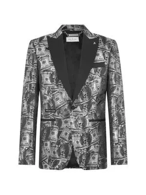 Philipp Plein Peak-lapel Blazer - Silver