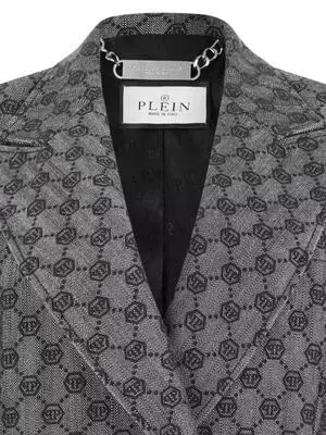 Philipp Plein Monogram Double-breasted Blazer - Black