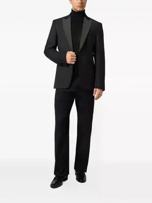Philipp Plein Embellished Buttoned Blazer - Black