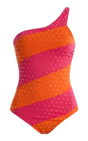 DES_PHEMMES Exclusive La Isla One-shoulder Swimsuit - Multi