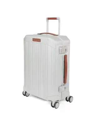 PIQUADRO Four Wheel Suitcase With Riveted Detailing