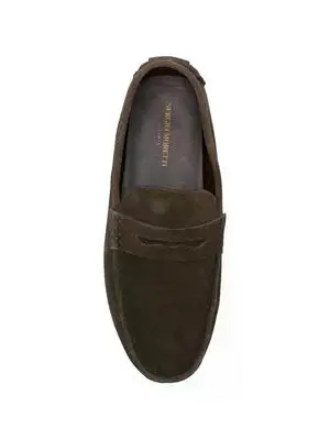 SERGIO MORETTI FIRENZE Suede Penny Loafers