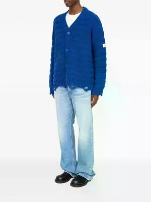 MAISON MARGIELA Distressed Horizontal-stripe Cardigan