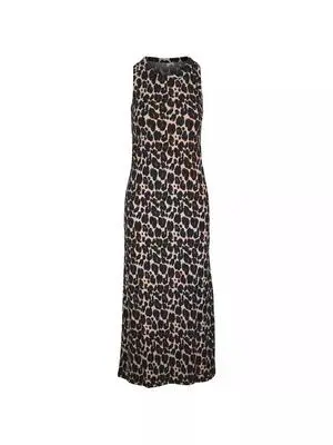 Majestic Filatures Leopard Print Sleeveless Maxi Dress - Neutrals