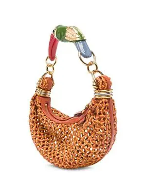 Chloé Woven Leather Tote Bag With Toucan Handle - Brown